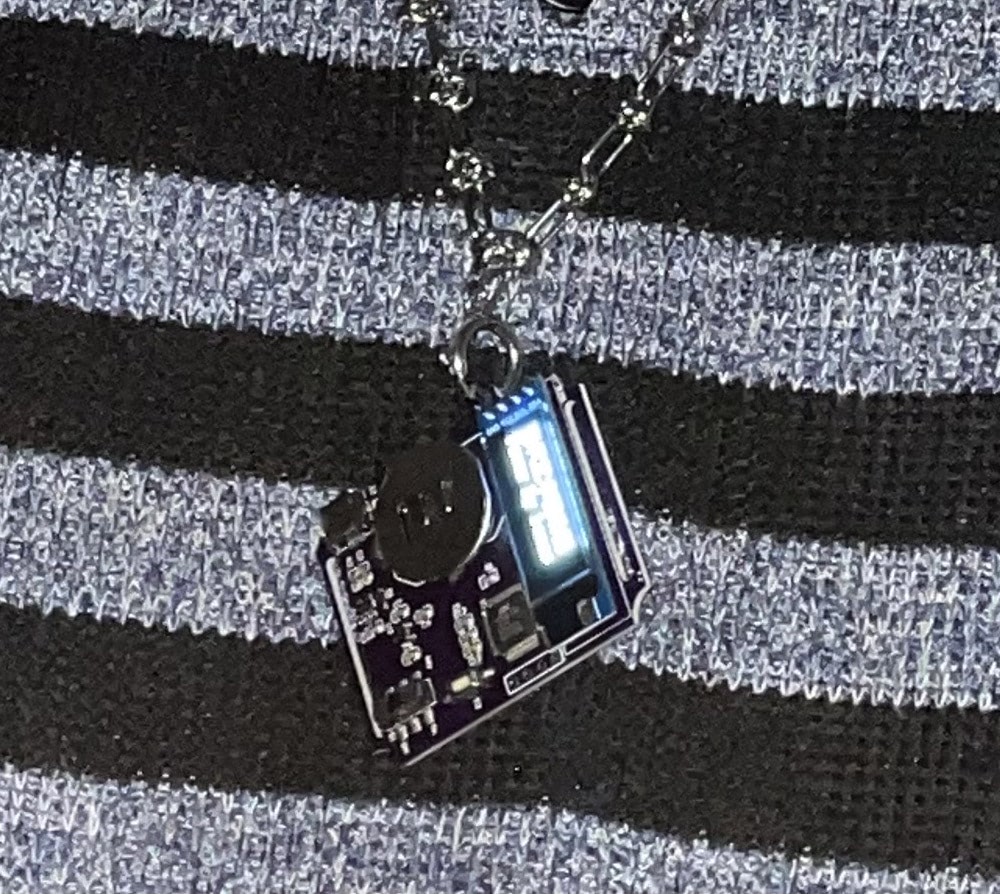 Cyberpunk LCD Keychain with LED Display