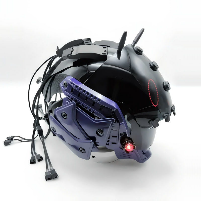 Brain-Computer Interface Cyberpunk Helmet